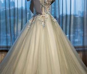 2017 Straight Neck Cap Strapless Appliques Prom Dresses, Floor Length ...