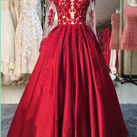 A-line Princess Elegance Floor Length Prom Dresses Formal Dresses ...